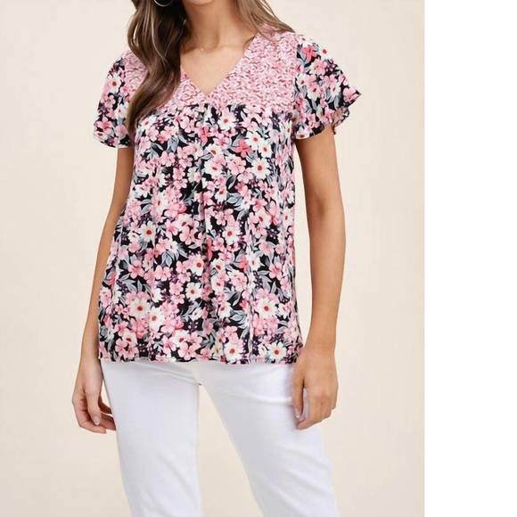 Staccato | Tops | New Staccato Gracie Floral Mix Top In Blackpink ...